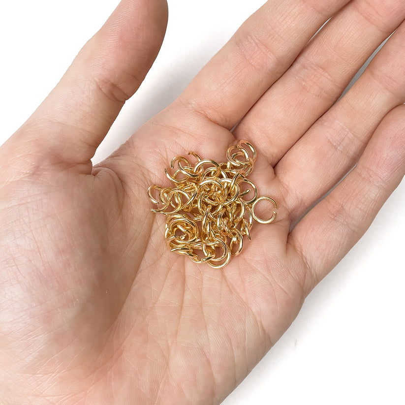 Open Jump Ring Rings 8mm Single Loop Nickel for Keychain (10 grams ...