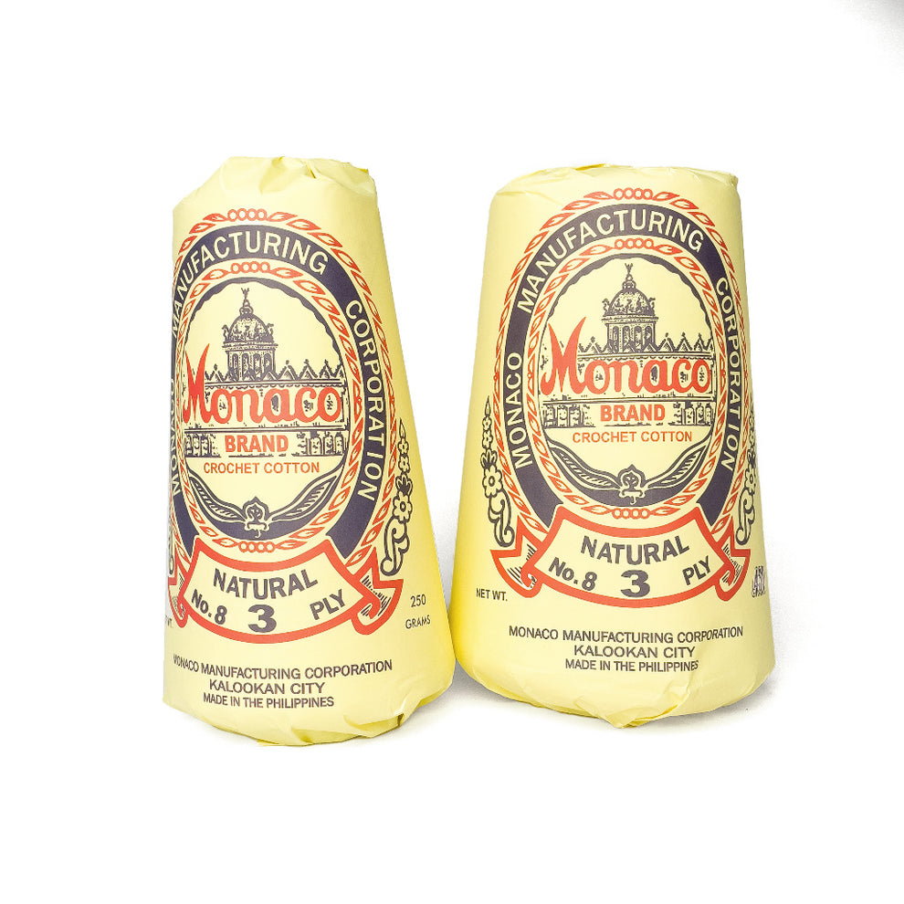 Monaco Crochet Cotton Polyester Natural Undyed Yarn Thread Twine 3ply ...