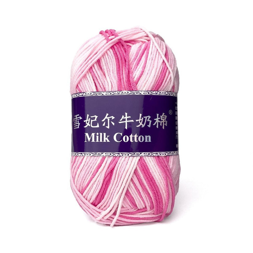 5ply Milk Cotton DK Cotton-Acrylic Blend Yarn 100g (Snow Princess Bran ...